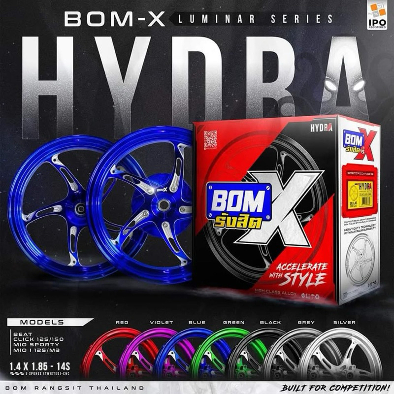 HYDRA BOM X CNC MAGS 14S FOR MIO/M3/CLICK | Shopee Philippines