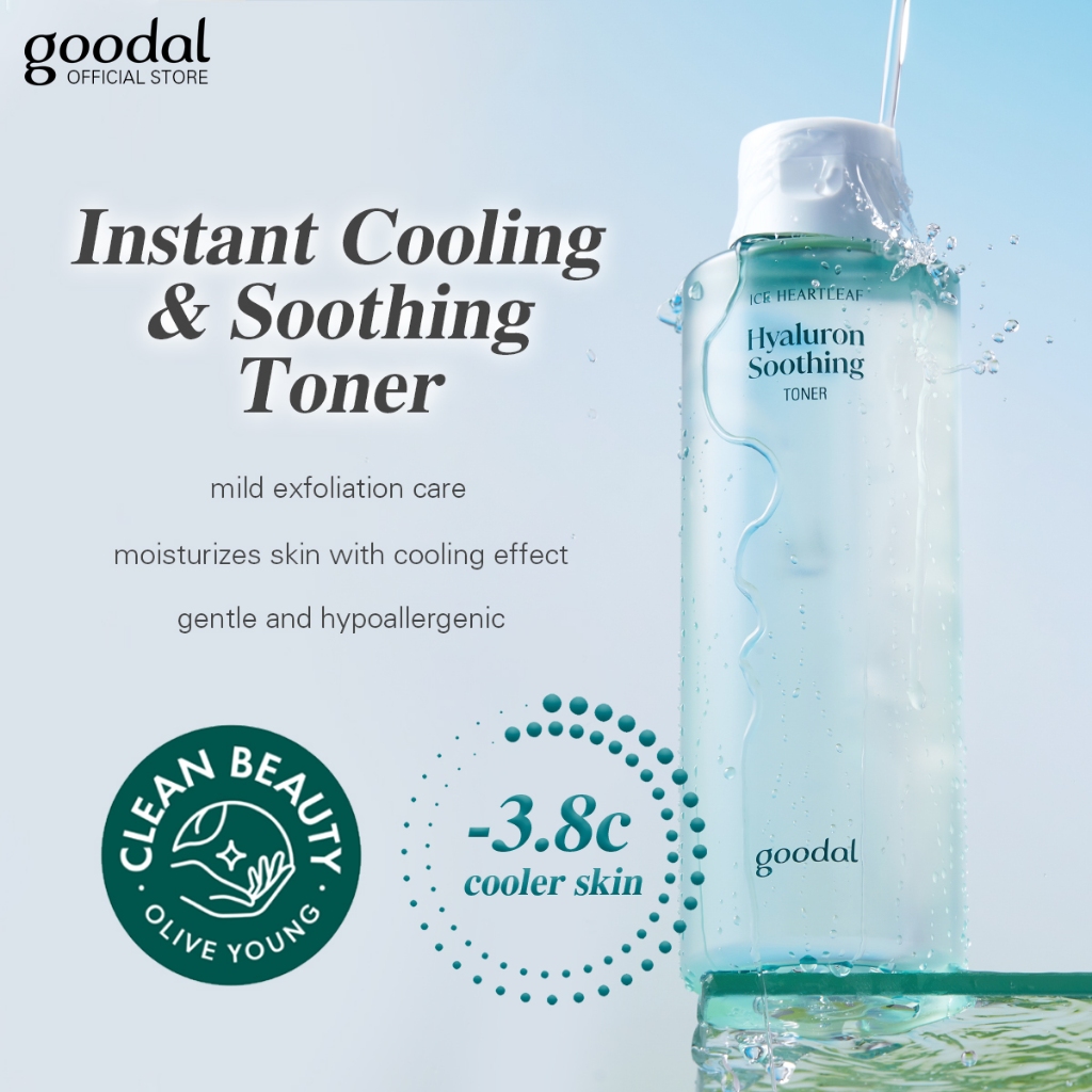 Goodal Ice Heartleaf Hyaluron Soothing Toner 350ml │ Instant Calming ...