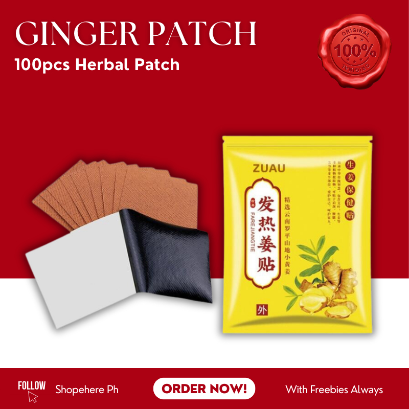 100pcs Herbal Ginger Patches original for pain relief Promote Blood ...