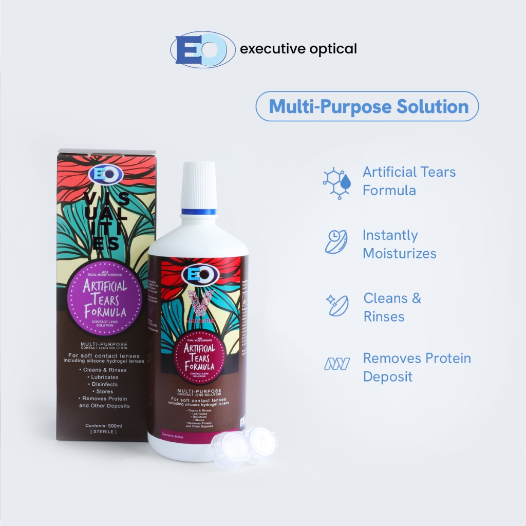 EO Visualities Artificial Tears Formula - Multi-Purpose Contact Lens ...