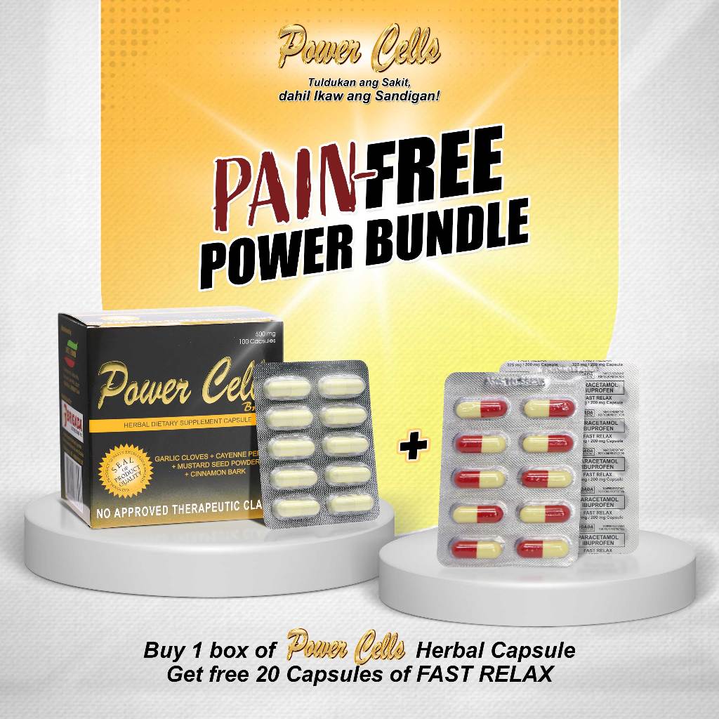 PAIN - FREE POWER BUNDLE (BUY 1 Box PC Capsules Get 20 Capsules Of FAST ...