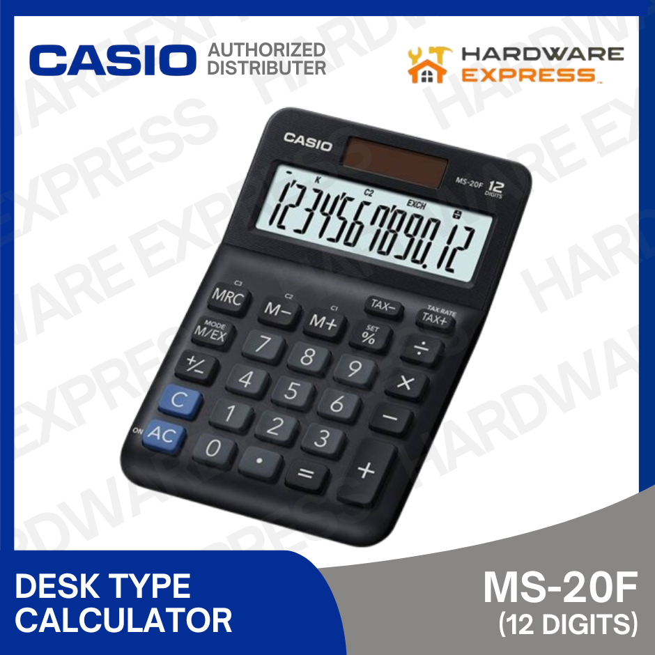 CASIO MS-20F Mini Desk Calculator 12 Digits | Shopee Philippines