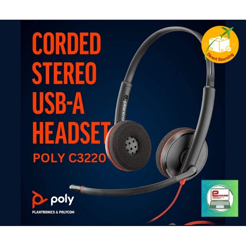 YEAR-END CLEARANCE SALE!! Original POLY PLANTRONICS BLACKWIRE C3220 USB ...