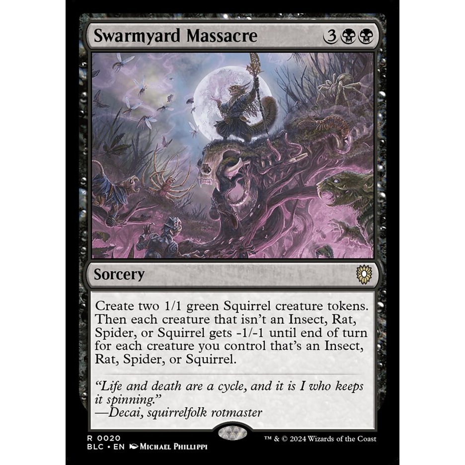 MTG Singles: Swarmyard Massacre NM Black BLC Bloomburrow Commander ...
