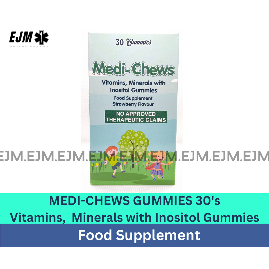Medi-chews Gummies Vitamins , Minerals with Inositol - Strawberry ...
