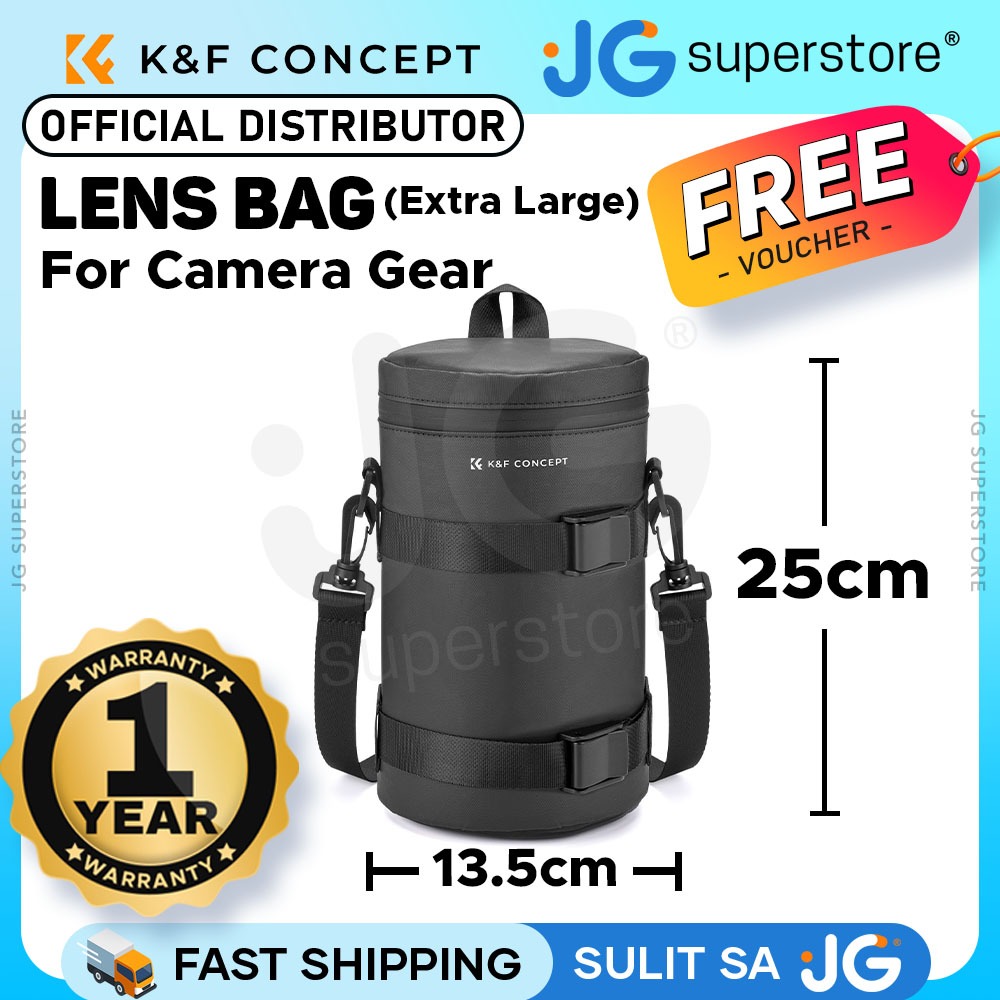 K&F Concept Camera Lens Pouch Bag ( S M L XL ) Waterproof fits Lenses ...
