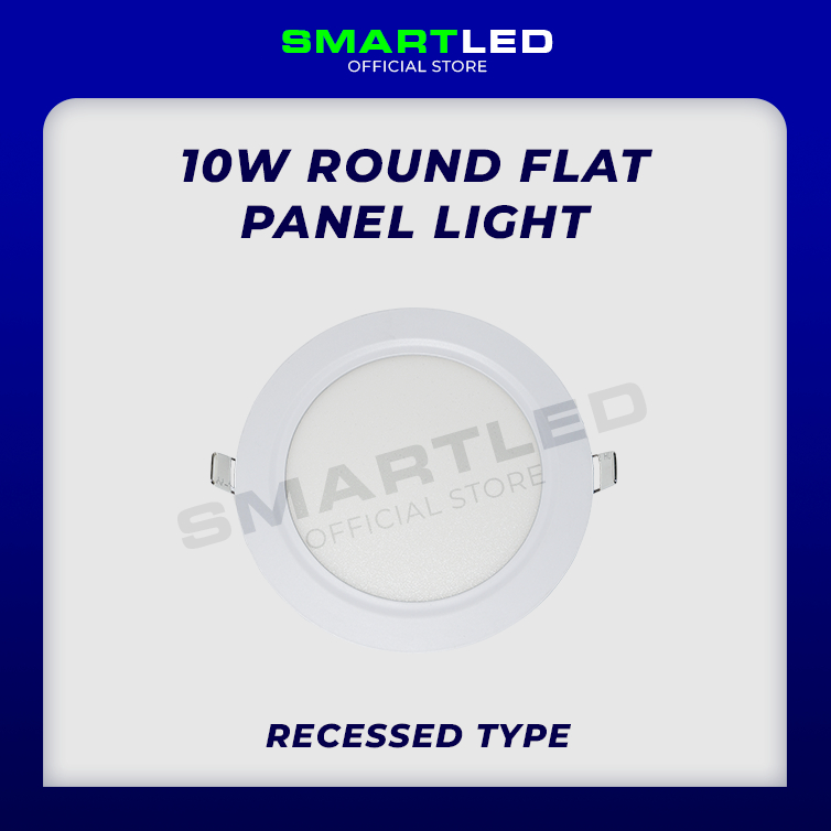 SmartLedPH LED ROUND FLAT PANEL LIGHT 10W (RECESSED TYPE) | Shopee ...