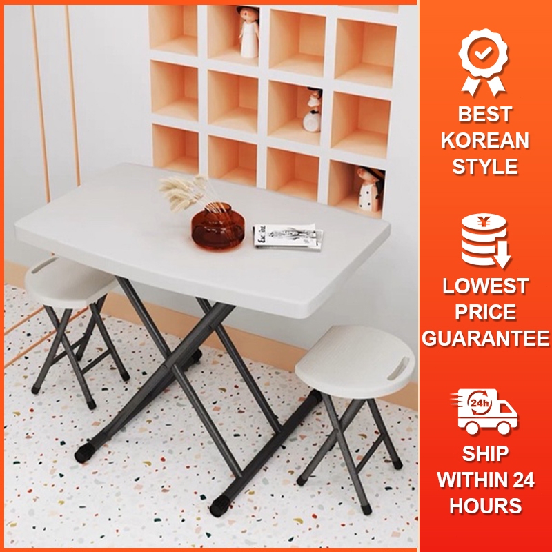 26x18 Inch Portable Folding Table with Adjustable Height and Heavy-Duty ...
