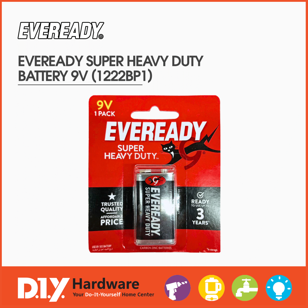 Eveready Super Heavy Duty Battery 1222BP1 9V | Shopee Philippines