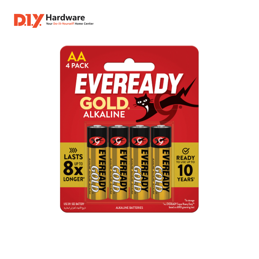 Eveready Gold Alkaline Batteries AA 4pcs per pack | Shopee Philippines