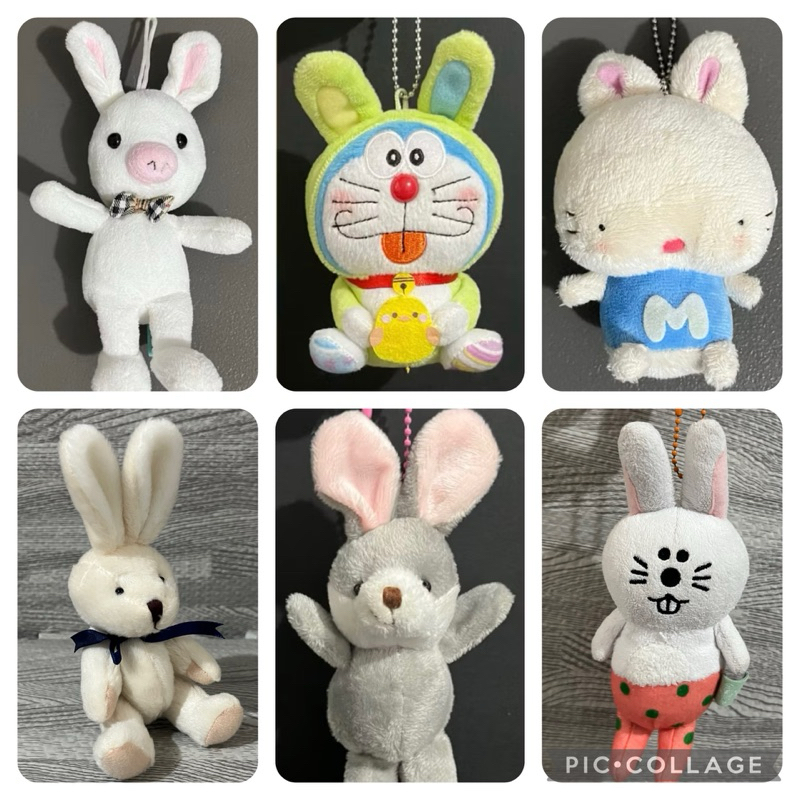 Bunny and Rabbit Characters Plushie Charms or Keychains Anik2 from ...