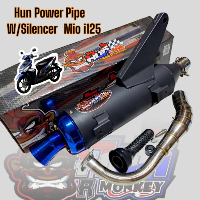 Hun Racing Monkey Power Pipe W/Silencer For Mio i125/M3 | Shopee ...