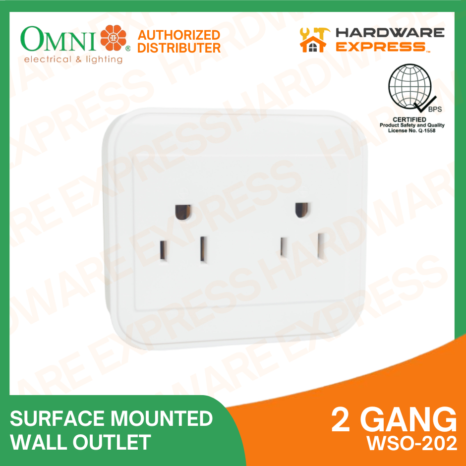 OMNI WSO-202 2 Gang Surface Type Wall Outlet | Shopee Philippines