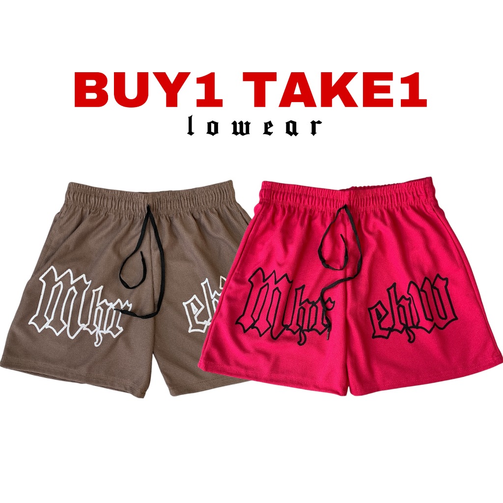 Lowear Waffle Short Mhr Unisex Summer Short Adjustable String With Two Side Pockets | Shopee ...