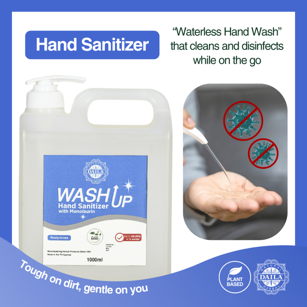 Wash Up Hand Sanitizer with Monolaurin | Natural, Plant-based, Anti ...