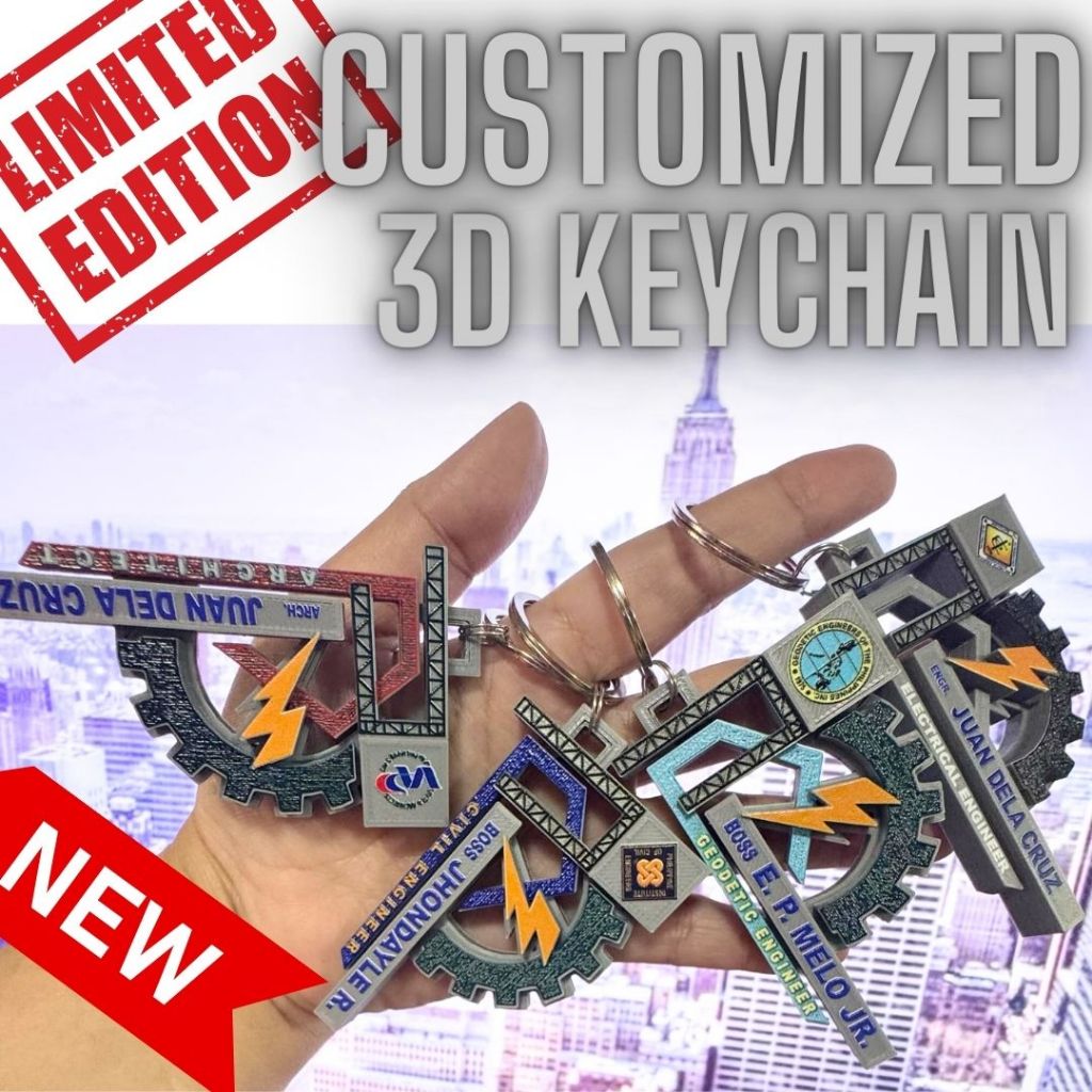 Personalized 3D Engineers Keychain Industrial Civil Electrical Geodetic ...