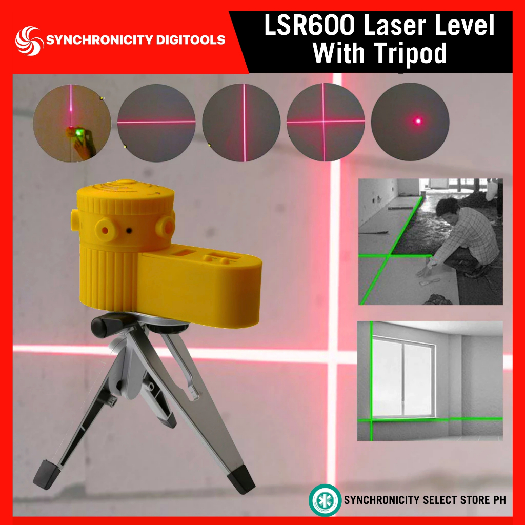 Synchronicity LSR600 Laser Leveler Pointer On Tripod Measuring Tools Measuring Cross Vertical ...