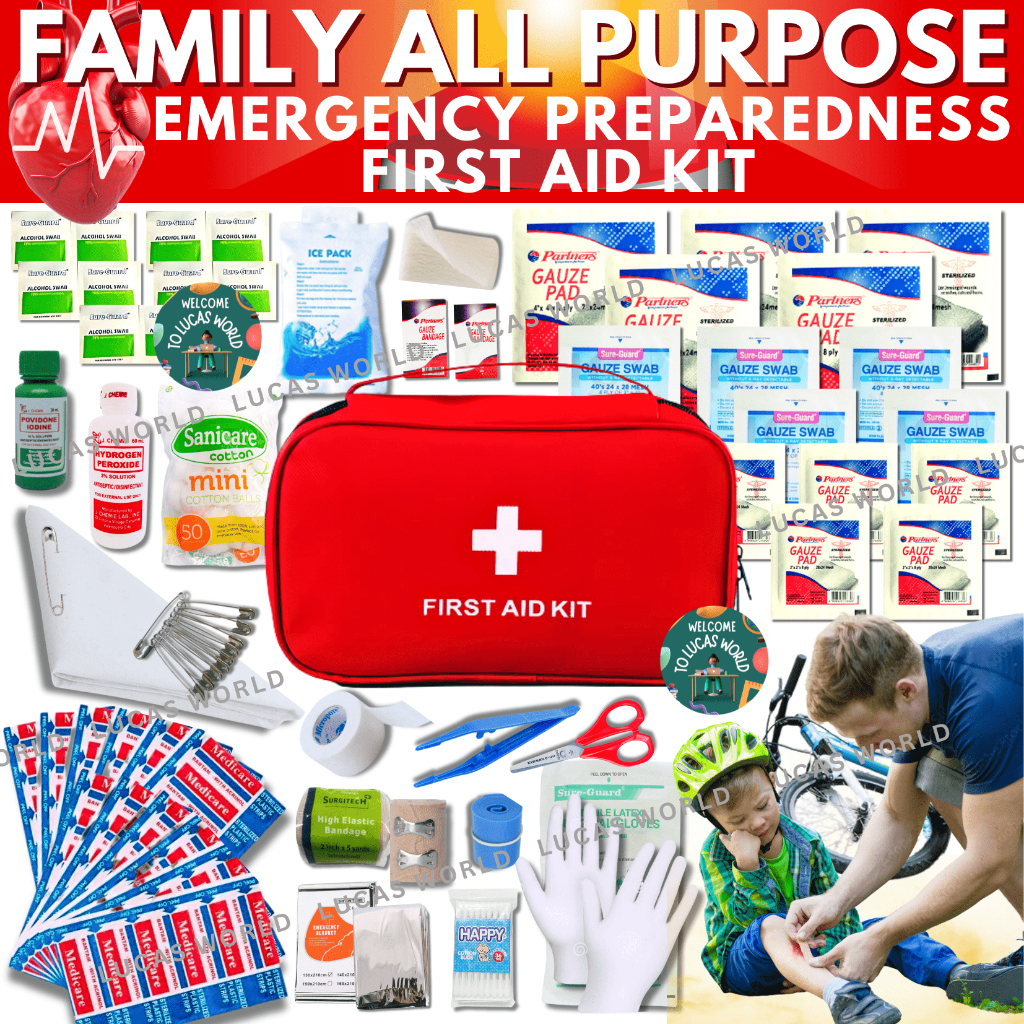 FAMILY ALL PURPOSE EMERGENCY PREPAREDNESS KIT FIRST AID KIT SET MEDICAL ...