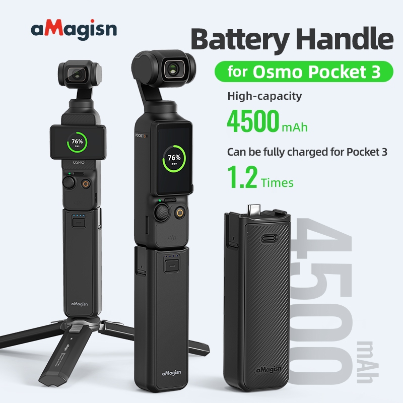 aMagisn DJI Osmo Pocket 3 Magisn 4500mAh Battery Charger Pack - Secure ...