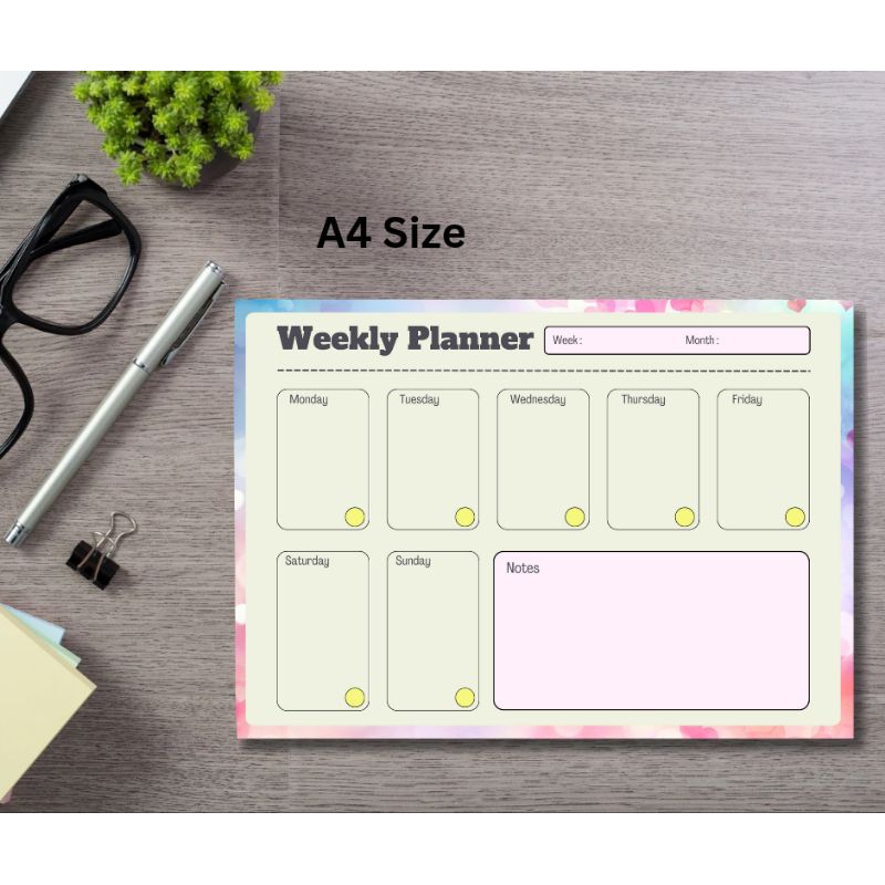 Weekly Planner A4 Size 80gsm 50 sheets | Shopee Philippines