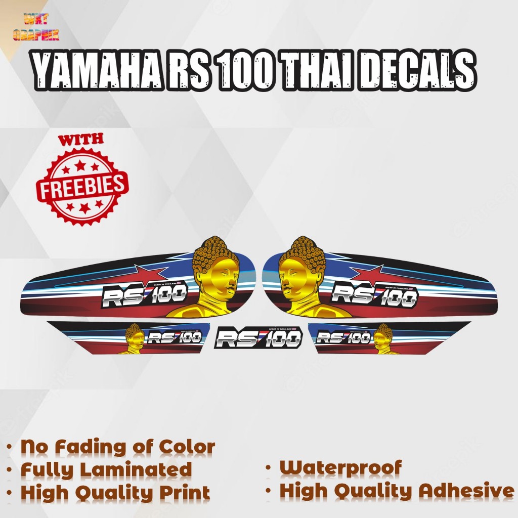 YAMAHA RS 100 THAI DECALS (WATERPROOF, LAMINATED, FADE PROOF) | Shopee ...