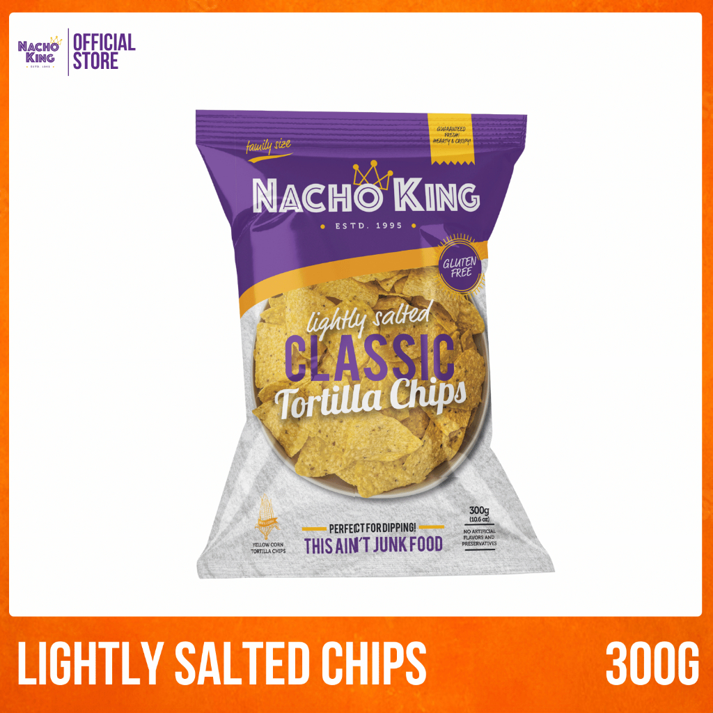 Nacho King Lightly Salted Classic Tortilla Chips 300g | Shopee Philippines