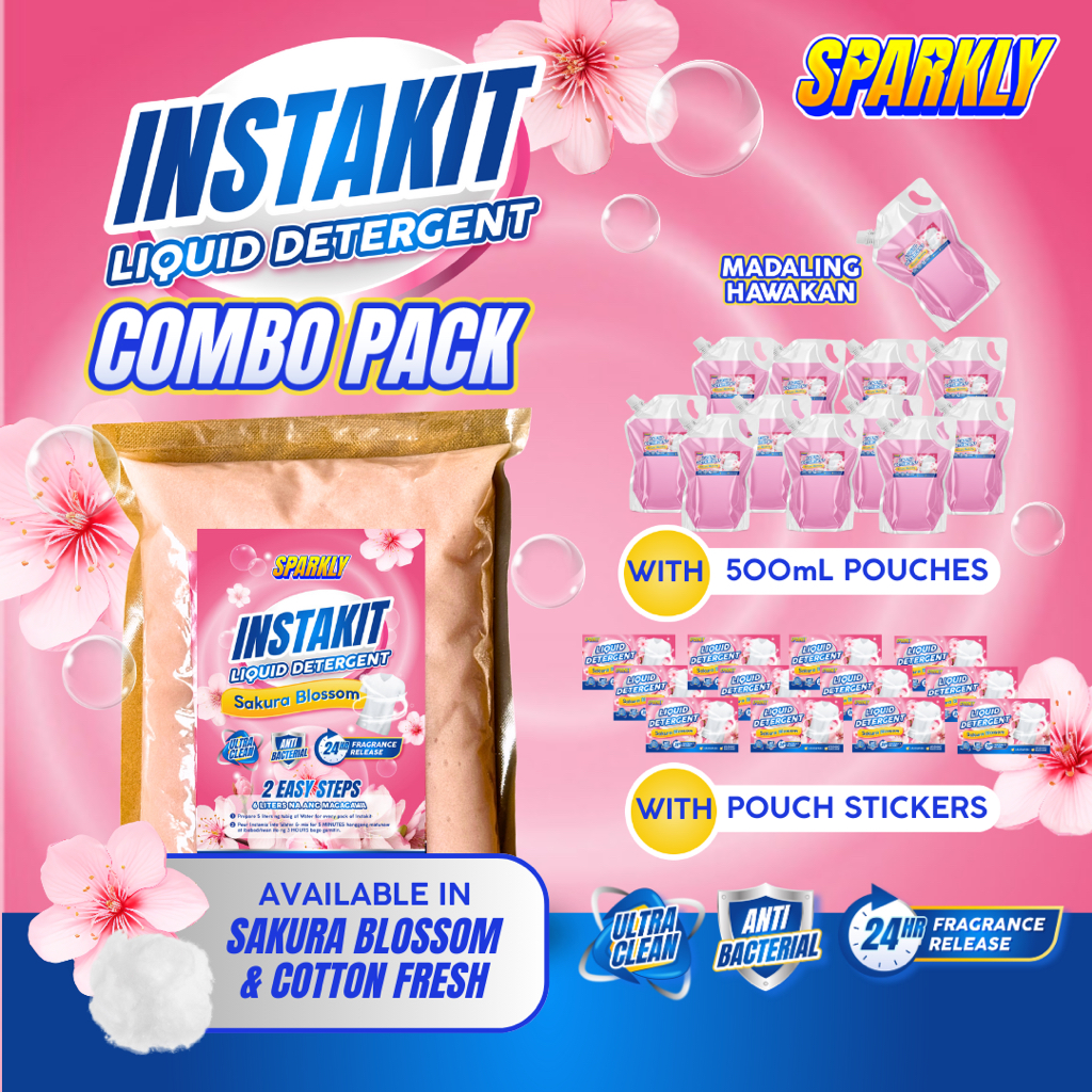 Sparkly Instakit DIY Liquid Detergent Kit with Pouches & Stickers for 3L-18L Yield | Shopee ...
