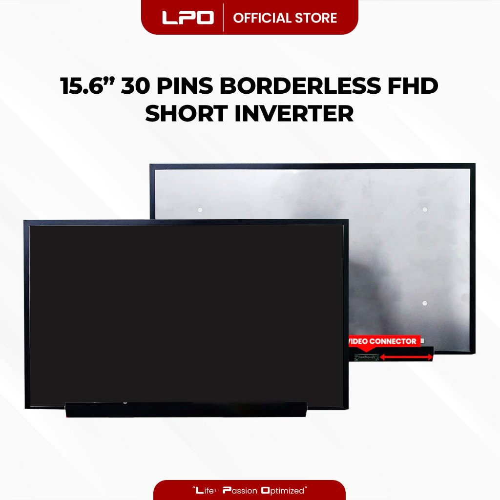 LPO Laptop LED Screen 15.6 inch 30 Pins Borderless FHD 1920 x 1080 ...