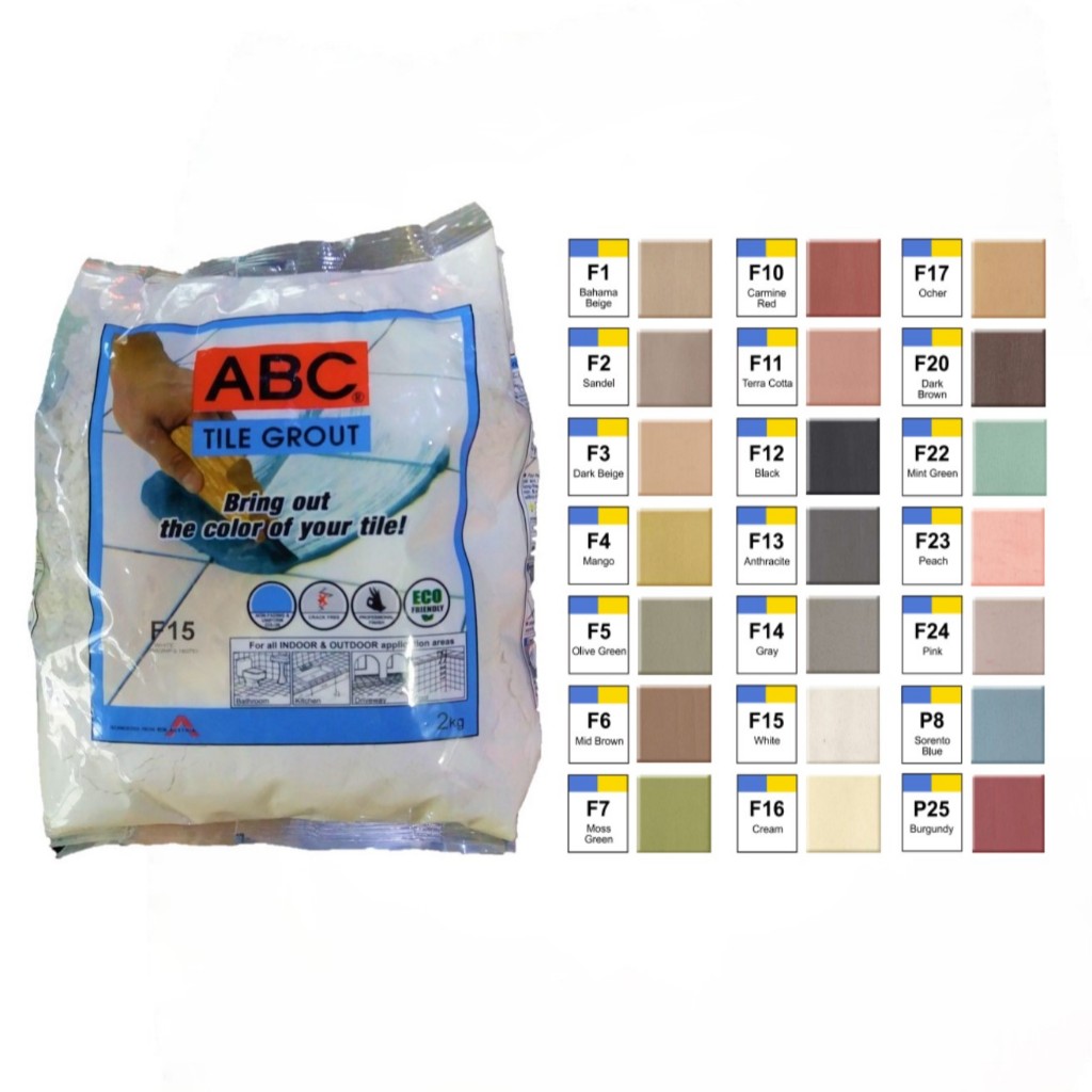 ABC Tile Grout Original Gap Filler 2KG Per Pack Tile Bonding Tile Joint ...