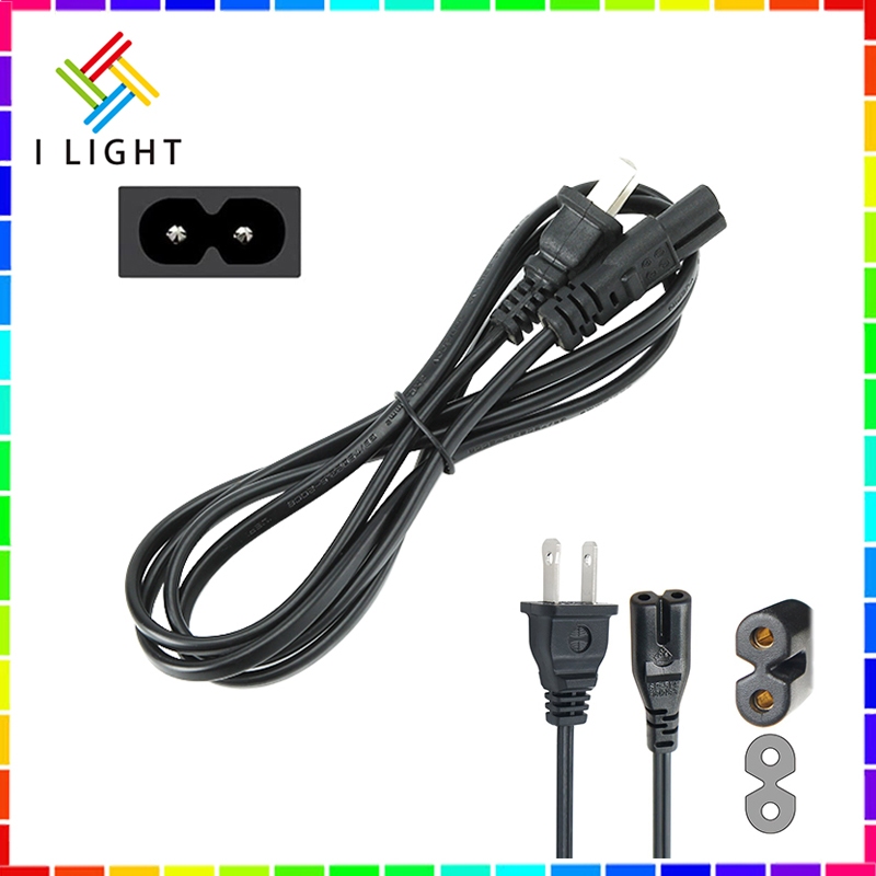 (Fast&COD)2 Prong 2 Pin Power Supply Ac Adapter Cable Cord 2-prong ...