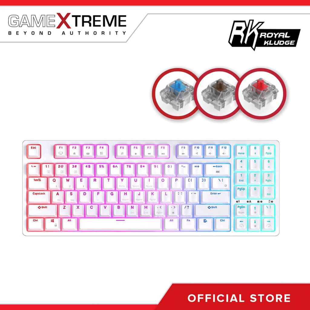 Royal Kludge RK92 Tri Mode RGB 92 Keys Hot Swappable Mechanical ...