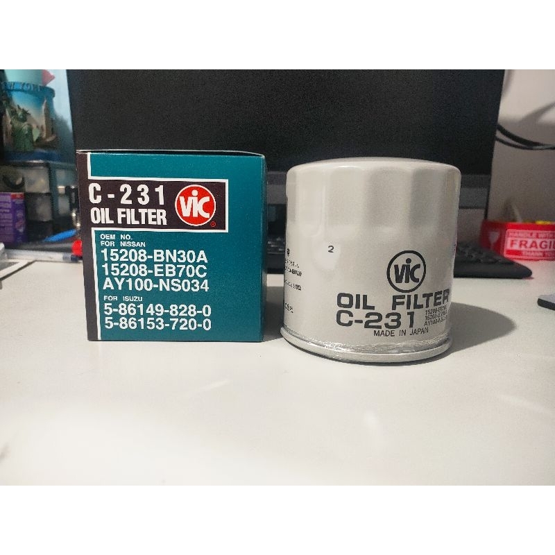 VIC OIL FILTER C-231 (made in Japan) | Shopee Philippines