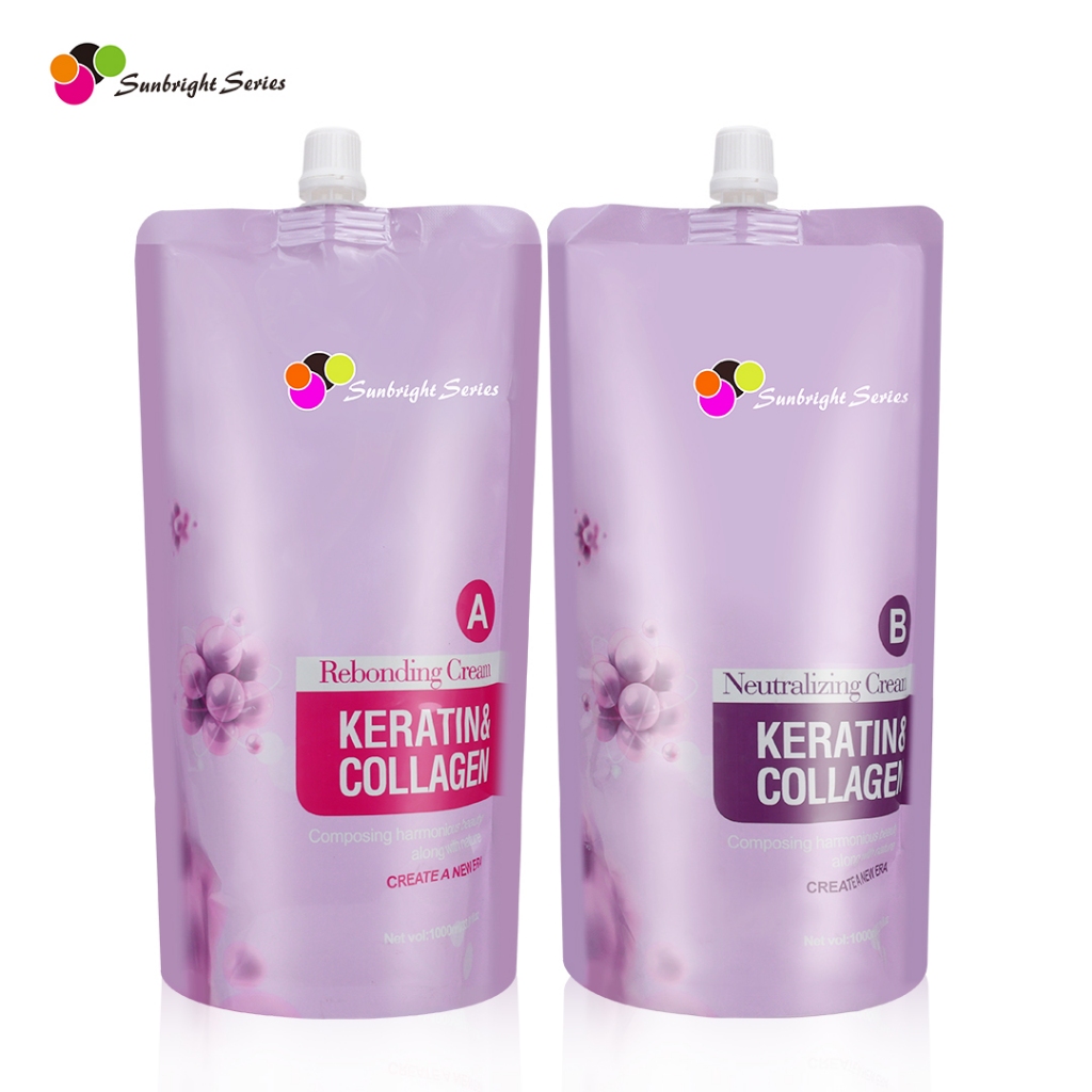 FDA Sunbright Hair Rebonding Cream 1000ml Keratin&Collagen Silky Smooth ...
