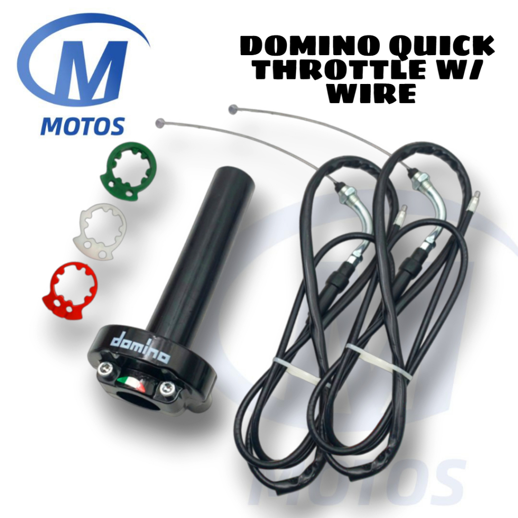 MOTOSPH MOTORCYCLE DOMINO QUICK THROTTLE WITH 2 CABLE WIRE UNIVERSAL ...