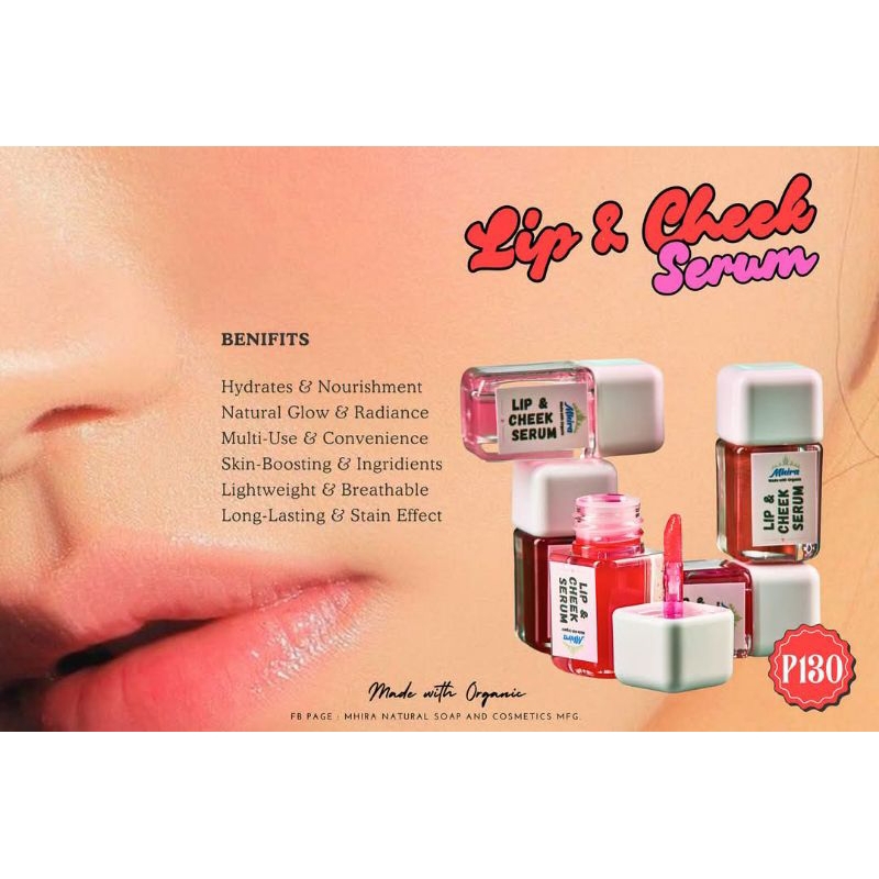 Mhira Lip & Cheek Serum Mady by natural | Shopee Philippines