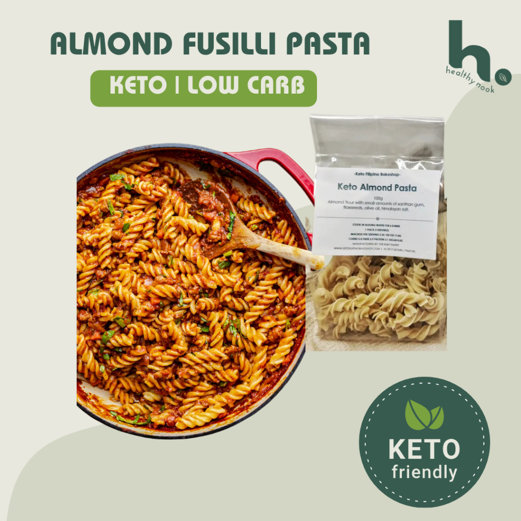 [NEW!!] Almond Fusilli Pasta Keto Low-Carb 100g | Shopee Philippines