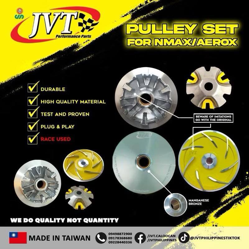 JVT PULLEY SET FOR NMAX V1 V2 / AEROX V1 V2 (13.5 Degree) | Shopee Philippines