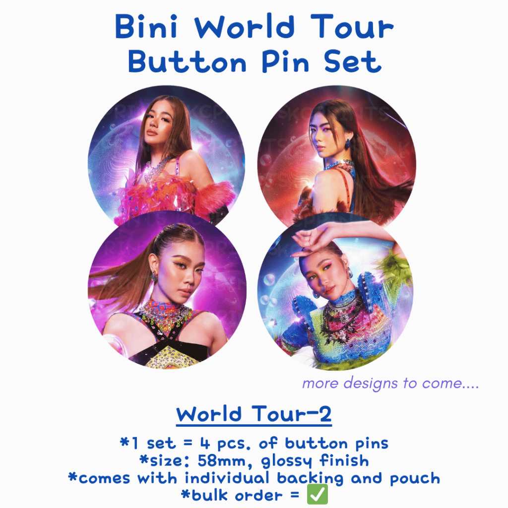*UPDATED* BINI Biniverse Wold Tour Button Pin Can Badge Concert Fan ...