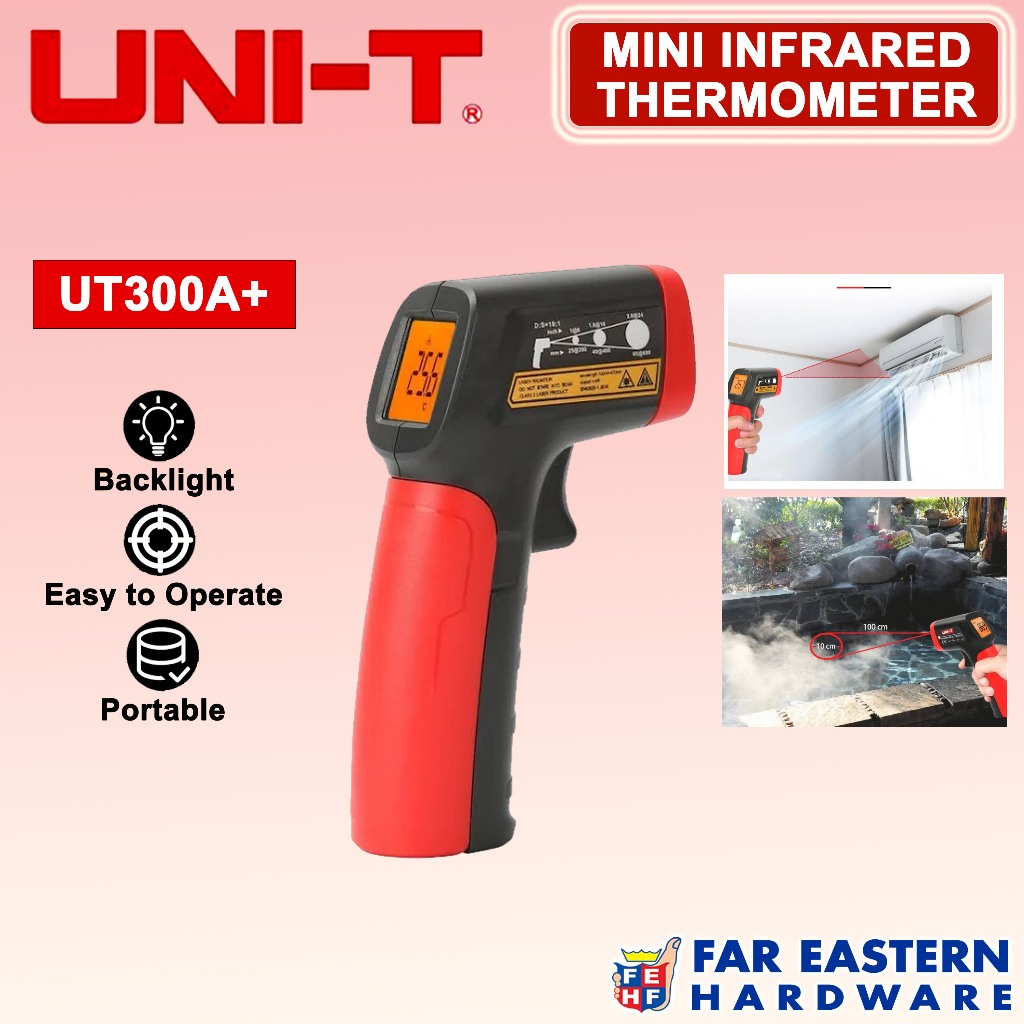 UNI-T Digital Mini Infrared IR Thermometer UT300A+ | Shopee Philippines