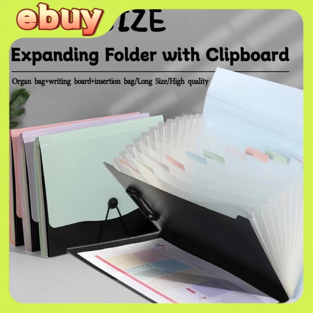 2-In-1 Document Organizer Long Expanding File 13 Pockets Paper ...