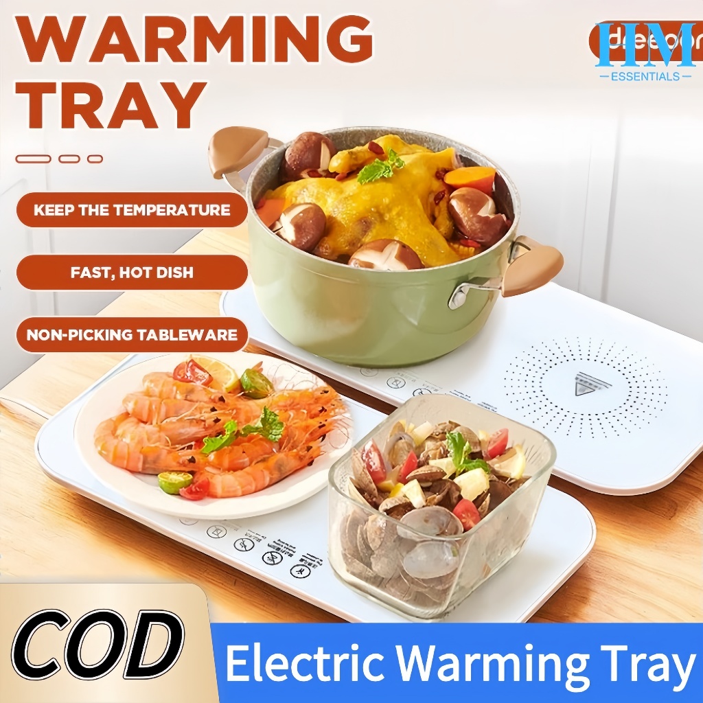Electric Food Warming Tray Adjustable Temperature Warm Plate Fast ...