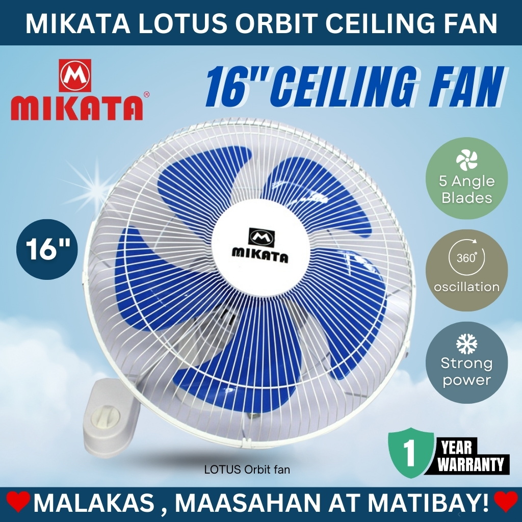 Mikata LOTUS ORBIT Ceiling Fan 16 inches 5 Blades Energy Saving ...
