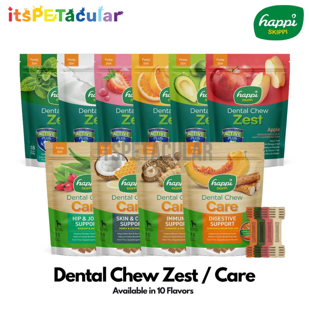 Happi Doggy Dental Chew Dog Treats 150g (Happi Skippi) | Shopee Philippines