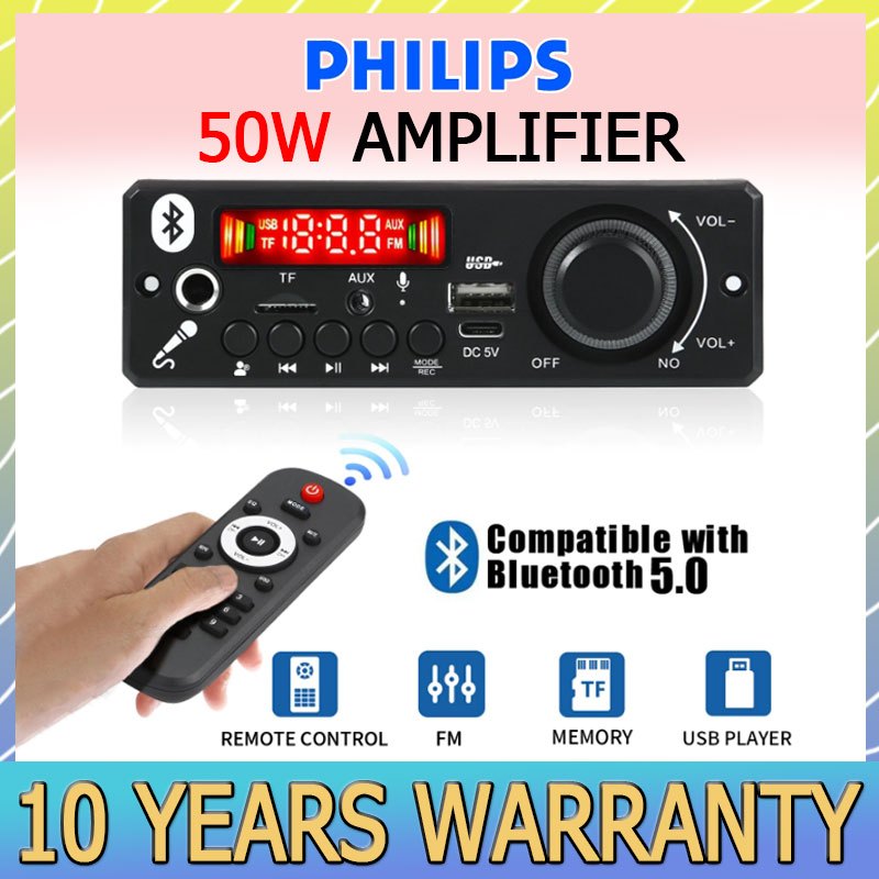 PHILIPS Amplifier MP3 Decoder Board DC 5V Bluetooth Music Player USB ...