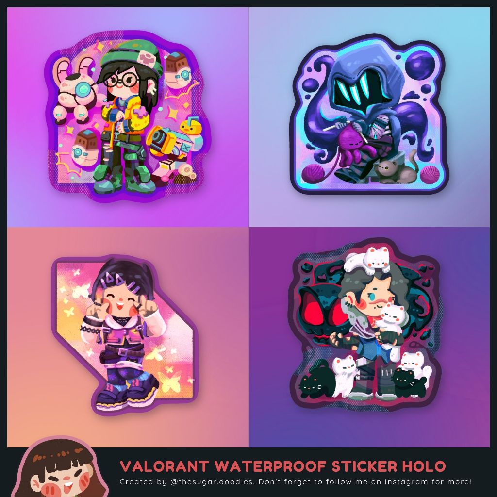 Valorant Waterproof Sticker Holographic | Shopee Philippines