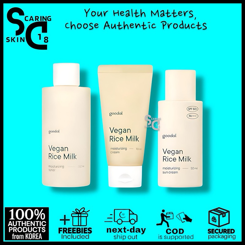 Goodal Vegan Rice Milk Moisturizing Toner 250ml | Cream 70ml by ...