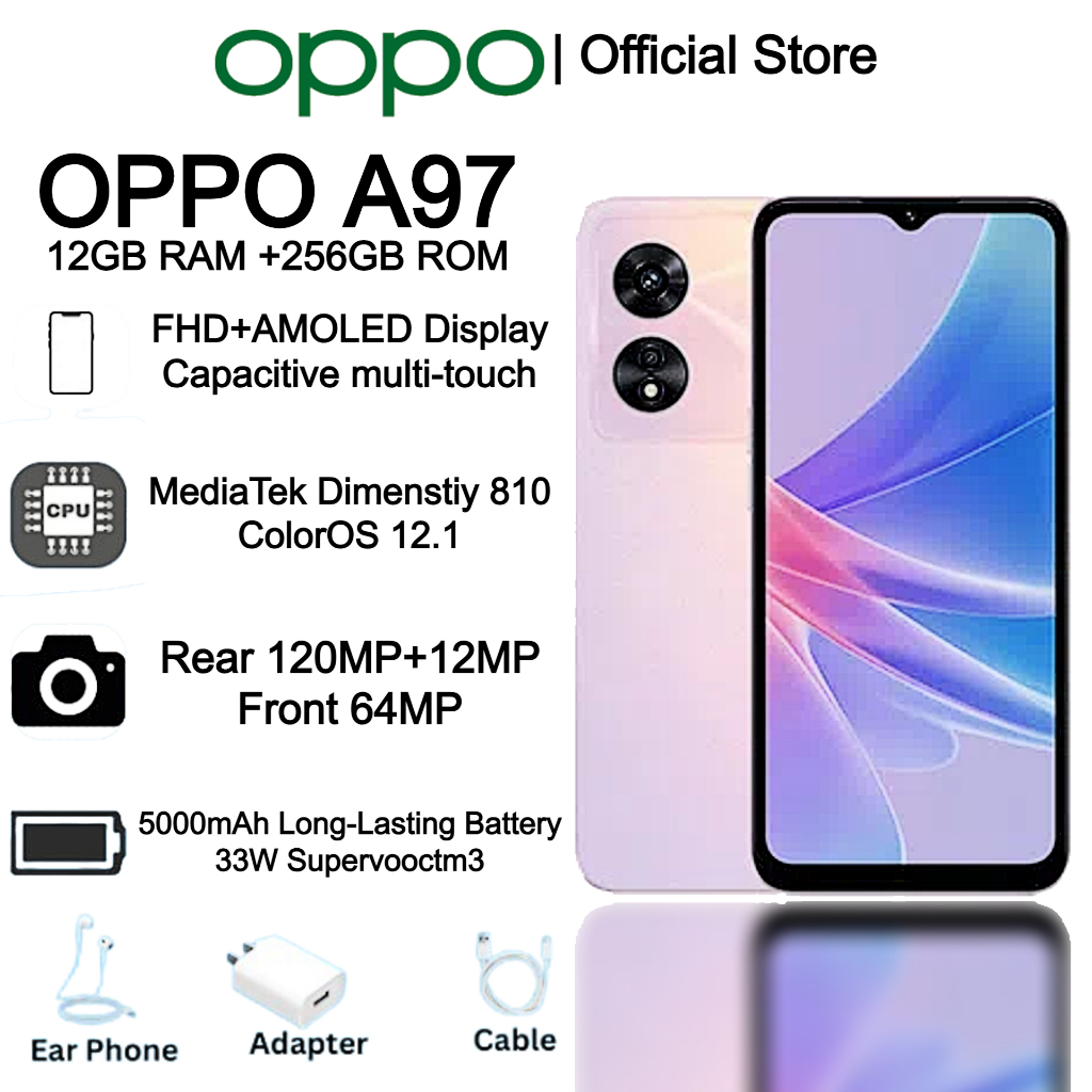 A97 5G| 12GB RAM+256GB ROM | MediaTek Dimensity 810 | 33W SUPERVOOC |5000mAh Battery Smartphone ...