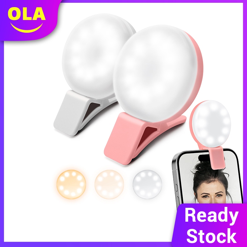 Selfie Light for Phone Mini Adjustable Brightness Light 3 Light Modes ...