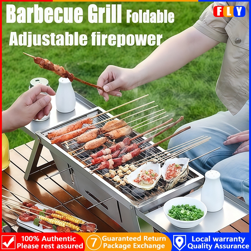 Foldable Grill Portable Outdoor Barbeque BBQ Grill Non-Stick 304 ...