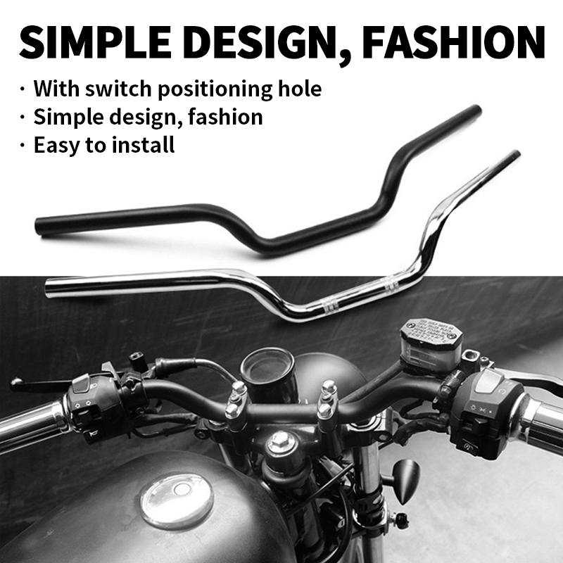 Motorcycle HandleBar 7/8" 22mm Universal Stainless steel / Aluminium ...